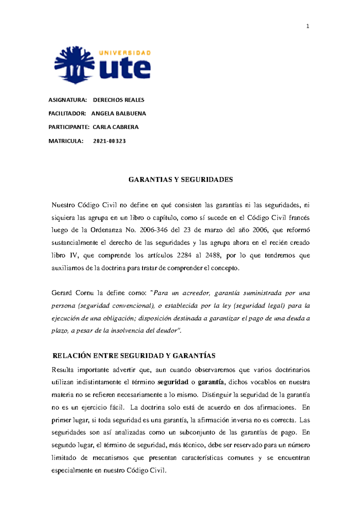 Derechos Reales Resumen - ASIGNATURA: DERECHOS REALES FACILITADOR ...