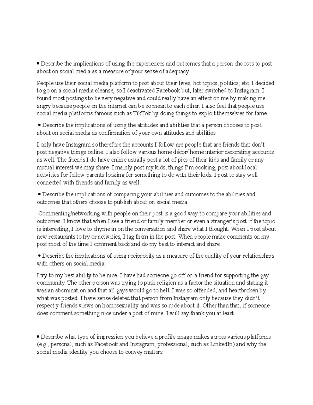Psy 355 module 4 journal - Describe the implications of using the ...