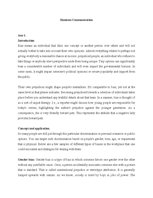 Business Communication Assignment - Business Communication Answer No. 1 ...