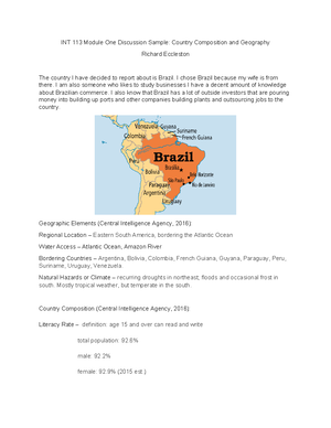 INT 113 Module 5 Discussion - INT 113 Module Five Discussion: Economic ...