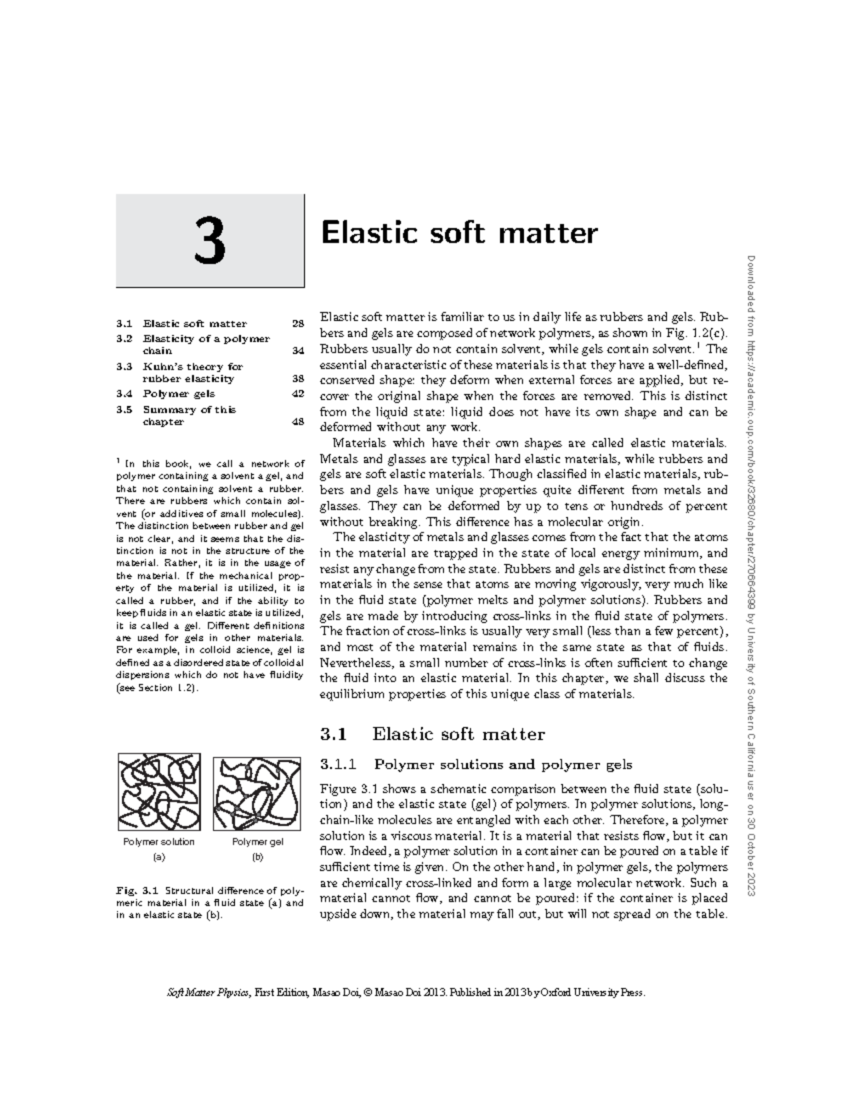 DOI3 - Chapter 3 - Soft Matter Physics by DOI - Elastic soft matter 3 ####### 3 Elastic soft ...