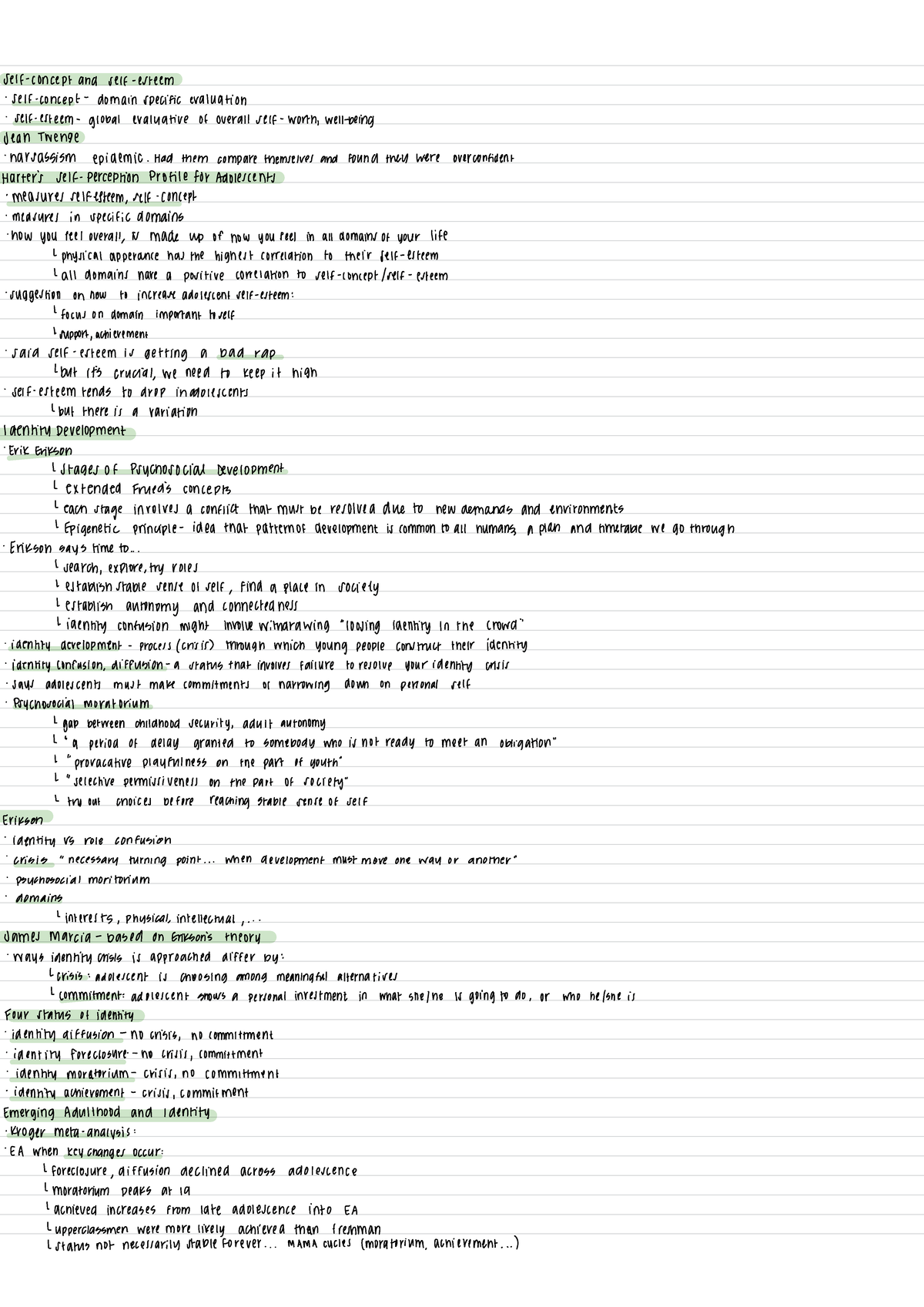 Self- Concept and Self-Esteem - self - concept and self - esteem - self ...