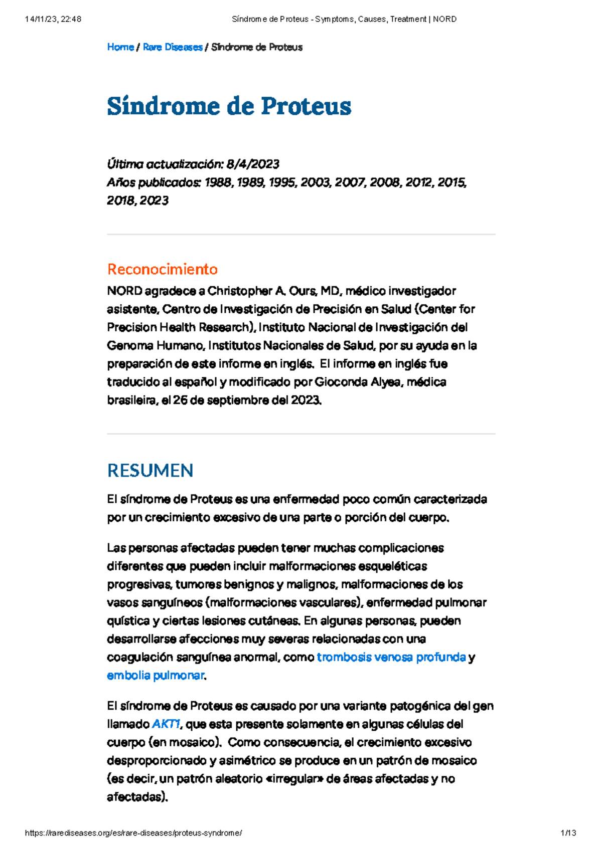 Síndrome de Proteus - Symptoms, Causes, Treatment NORD - Home / Rare ...