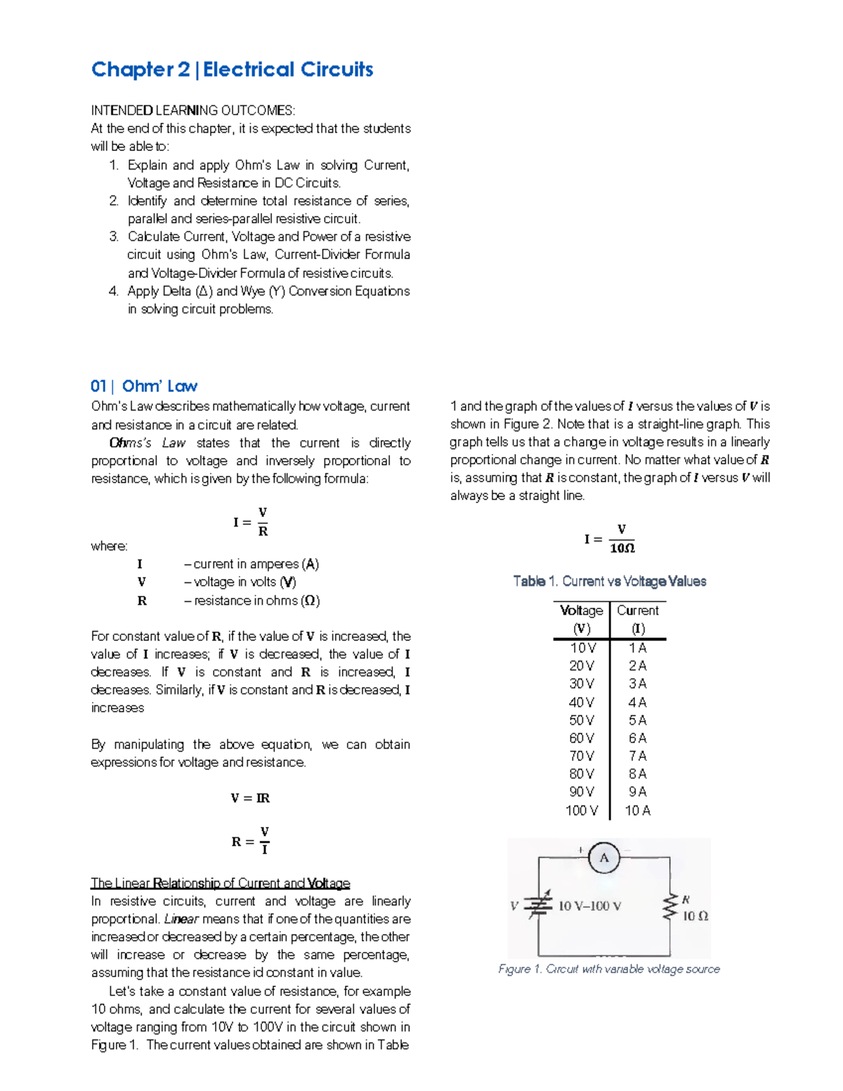 Module 2 DC Circuit - notes for eu1 - Chapter 2|Electrical Circuits ...