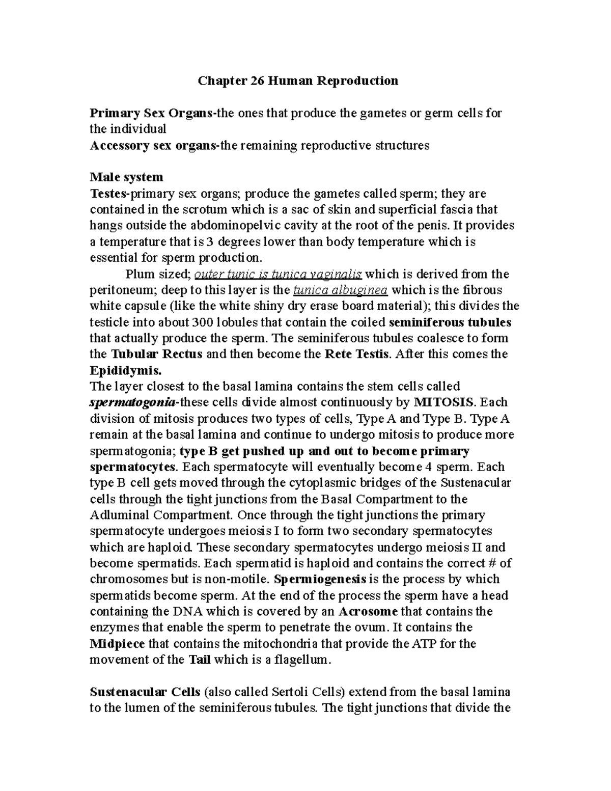 Chapter 26 Human Reproduction - Chapter 26 Human Reproduction Primary ...