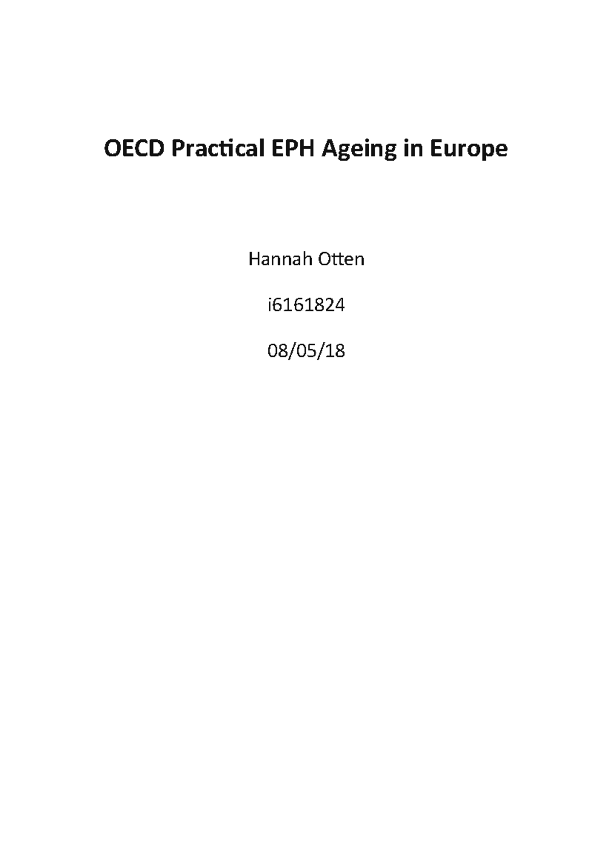 OECD Practical EPH Ageing in Europe - OECD Practical EPH Ageing in ...