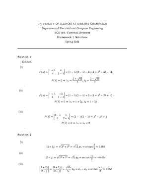 Hw4 sol fa23 - HW 4 Solution - ECE 486 PROBLEM SET 4 - SOLUTION Fall ...