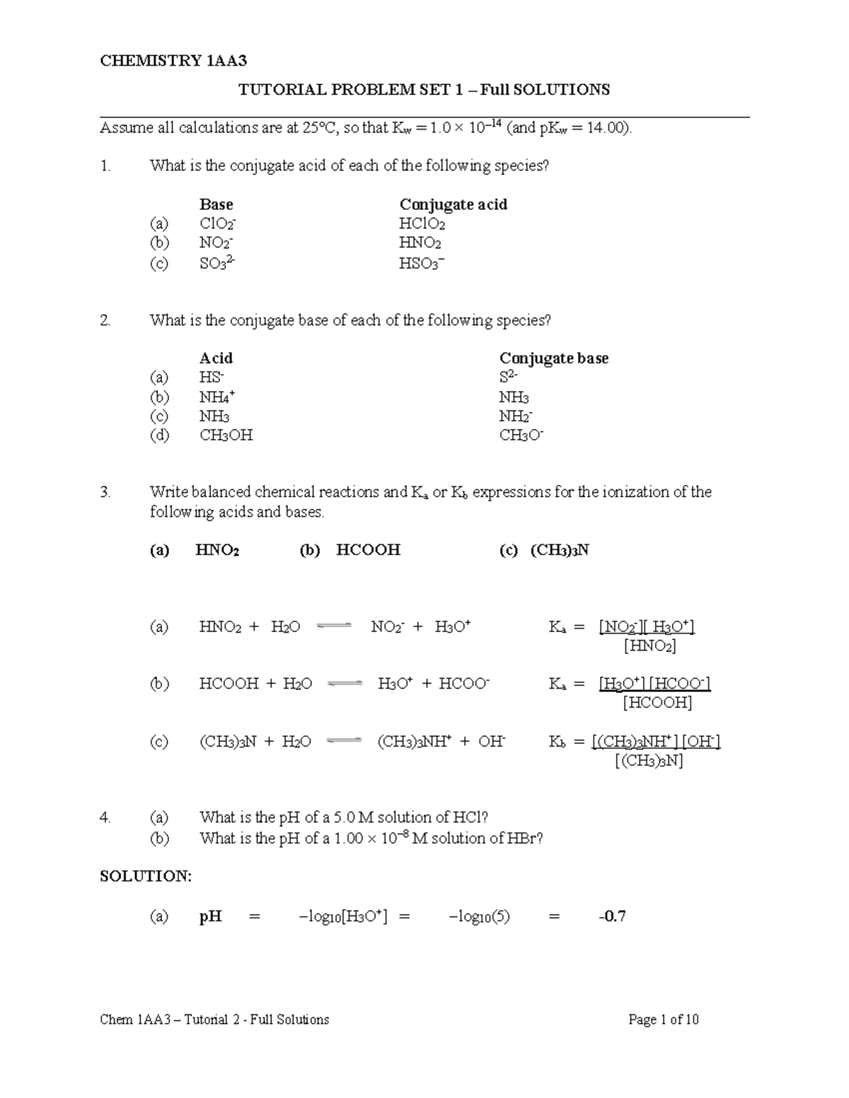 Tutorial Questions and Answers Advanced - CHEMISTRY 1AA TUTORIAL ...