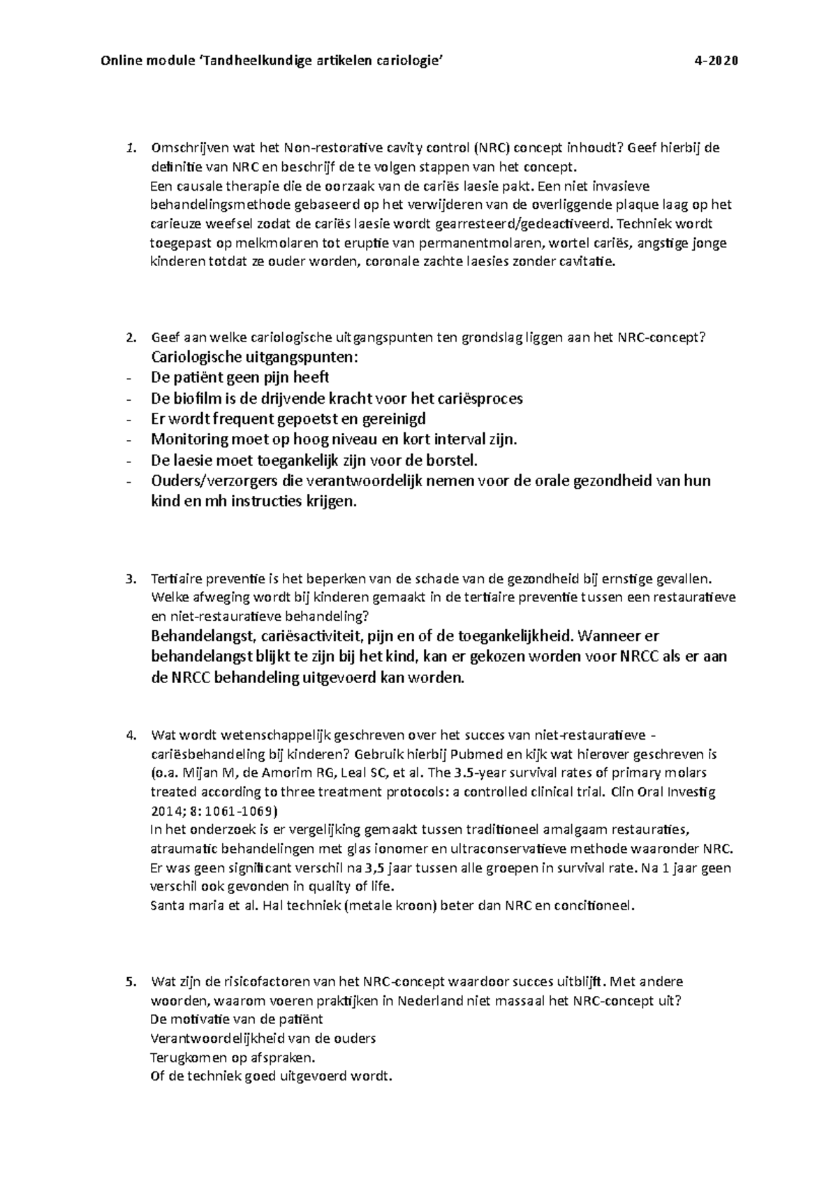 Non-Restorative Cavity Control-Studenthandleiding 30-4-2020 - Online ...