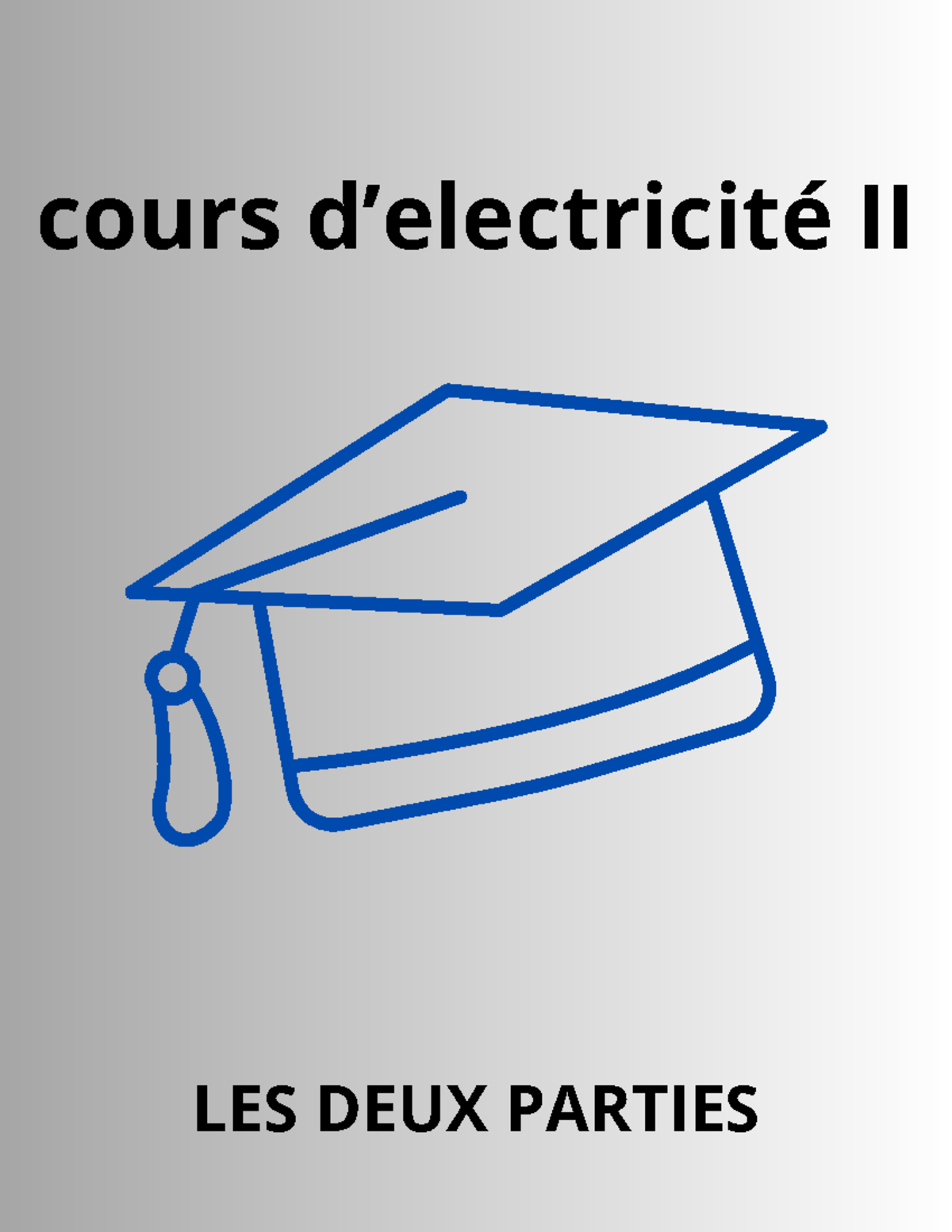 Cours D' Electricite 2 SMPC - cours d’electricité II LES DEUX PARTIES I. Champ scalaire et champ ...