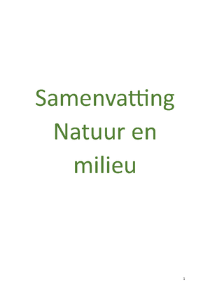 Natuur voeding - Natuur en milieu - Arteveldehogeschool - Studocu