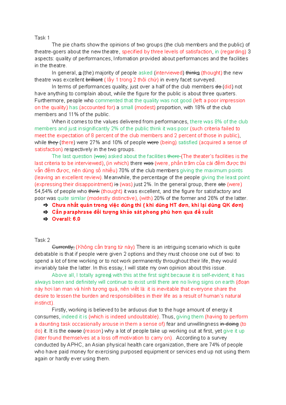 Bài chữa Đỗ Minh Quân Writing 27-03-2022 - Copy - Task 1 The pie charts ...