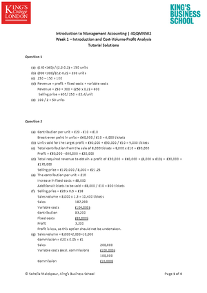 Microeconomics Tutorial 2(kcl) - Tutorial 2 Readings: CORE Chapters ...