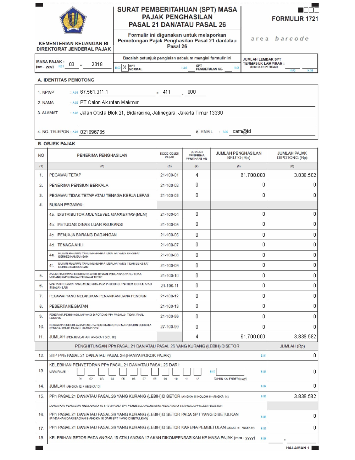 SPT Maret - ............... - Praktikum Pajak - 03 2018 X 67.561.311 ... SPT Maret - ............... - Praktikum Pajak - 03 2018 X 67.561.311 ...