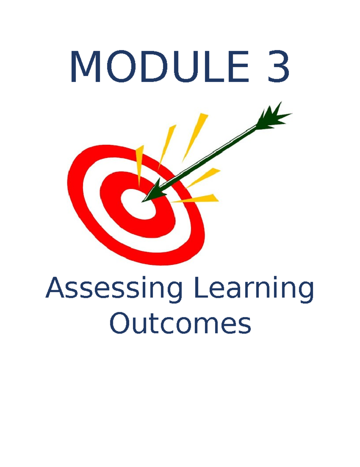 Module 3 - ,,,, - MODULE 3 Assessing Learning Outcomes What are ...