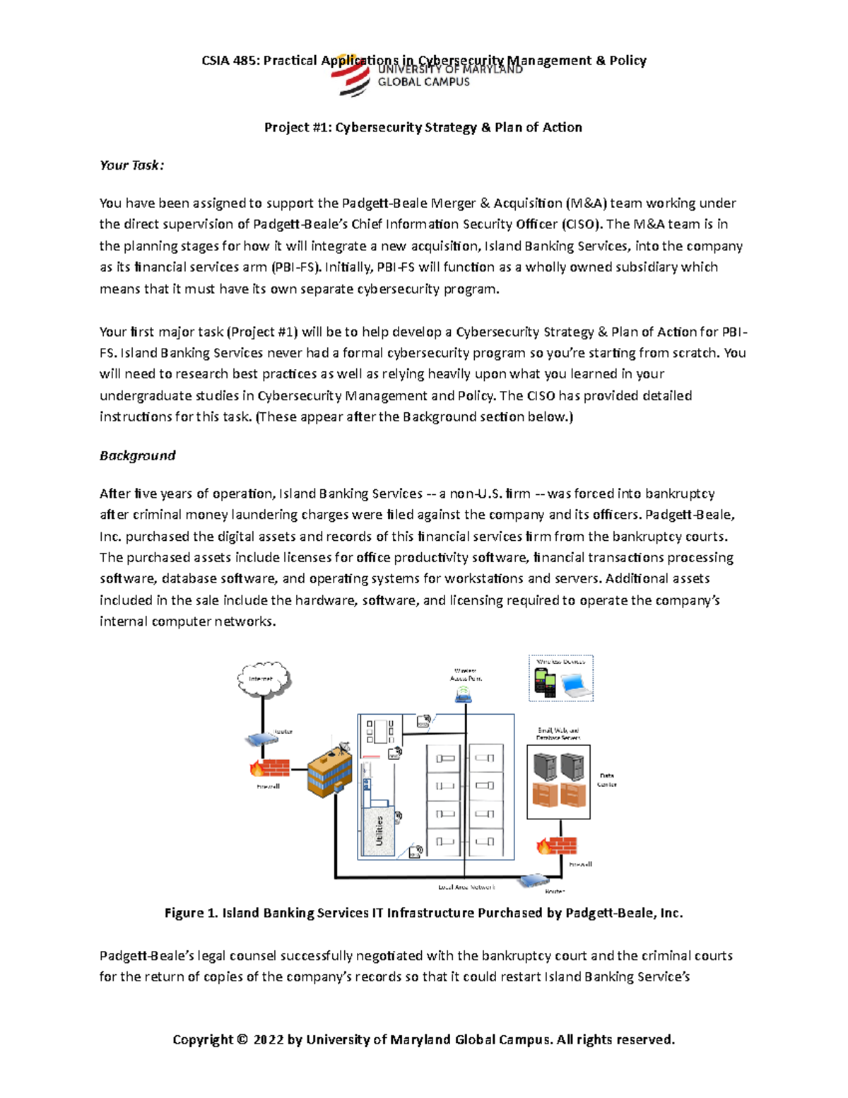 CSIA 485 Project 1 - Cybersecurity Strategy and Plan of Action v2022 ...