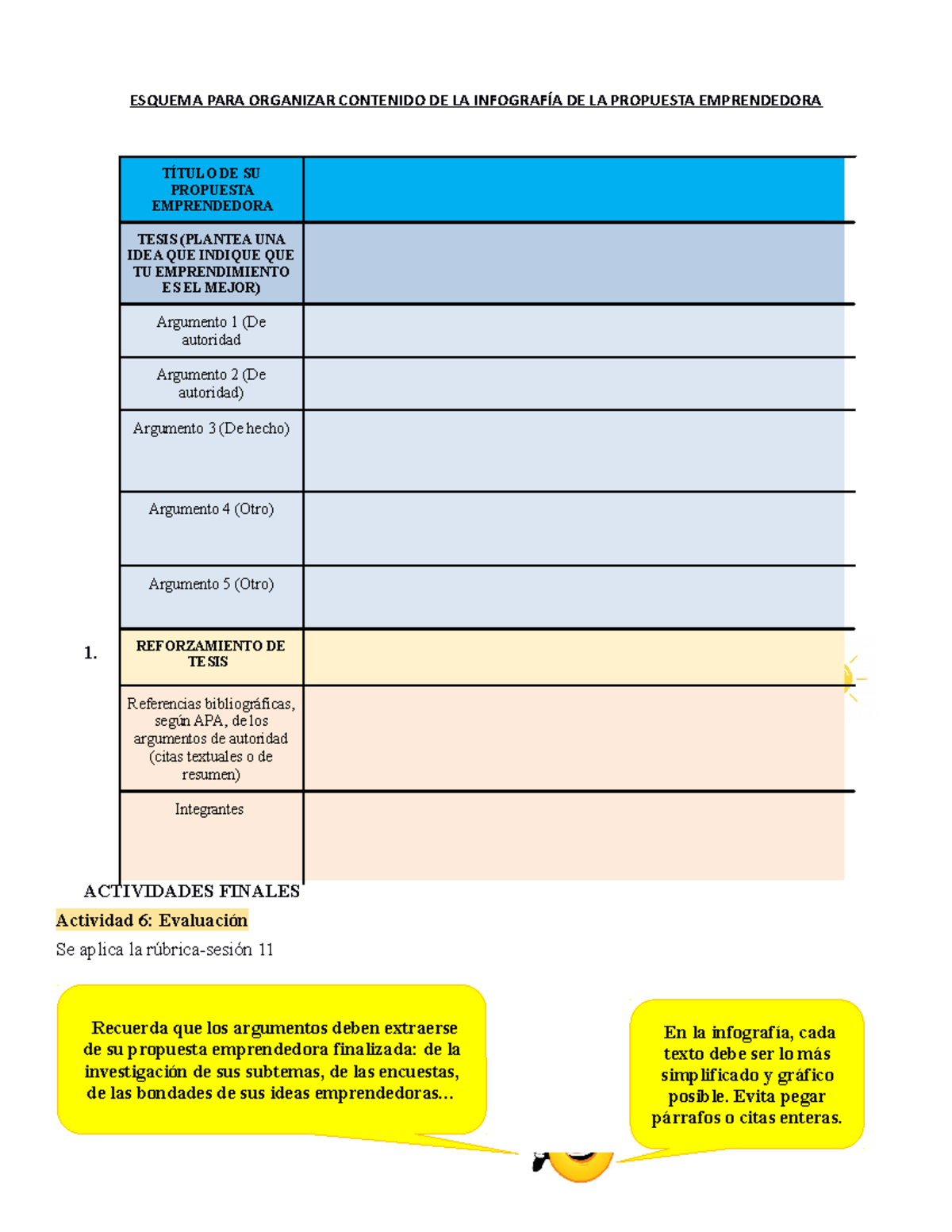 S11- Material Informativo S11 - ESQUEMA PARA ORGANIZAR CONTENIDO DE LA ...