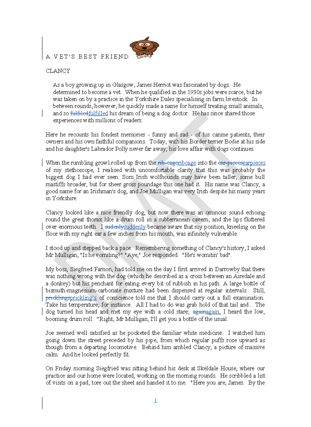 Clancy 1 - khvb - A V E T ' S B E S T F R I E N D CLANCY As a boy ...