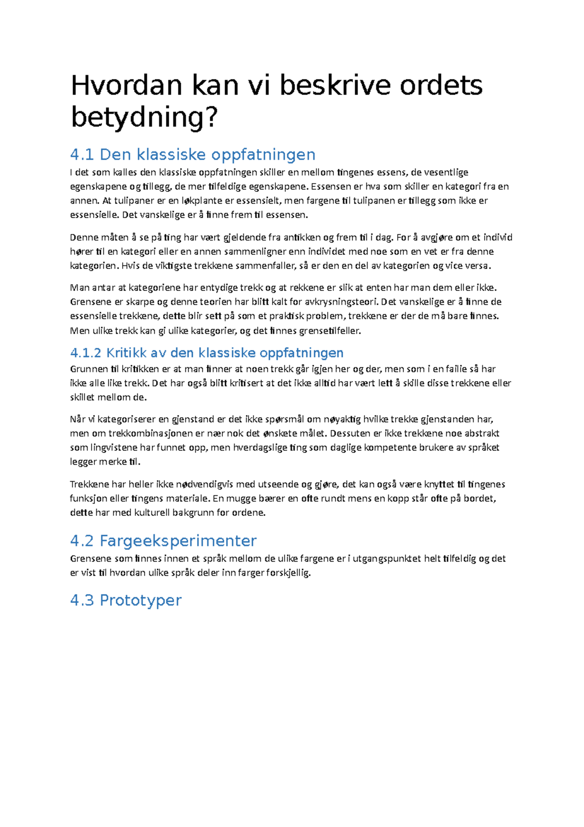 Hvordan kan vi beskrive ordets betydning - Hvordan kan vi beskrive ...