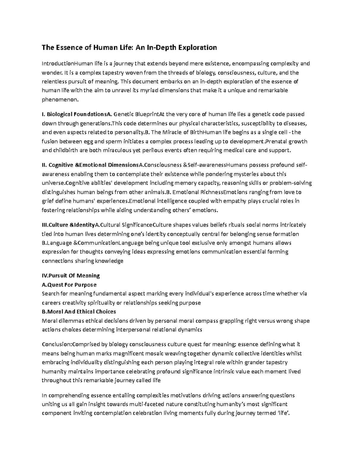 The Essence of human life - It is a complex tapestry woven from the ...