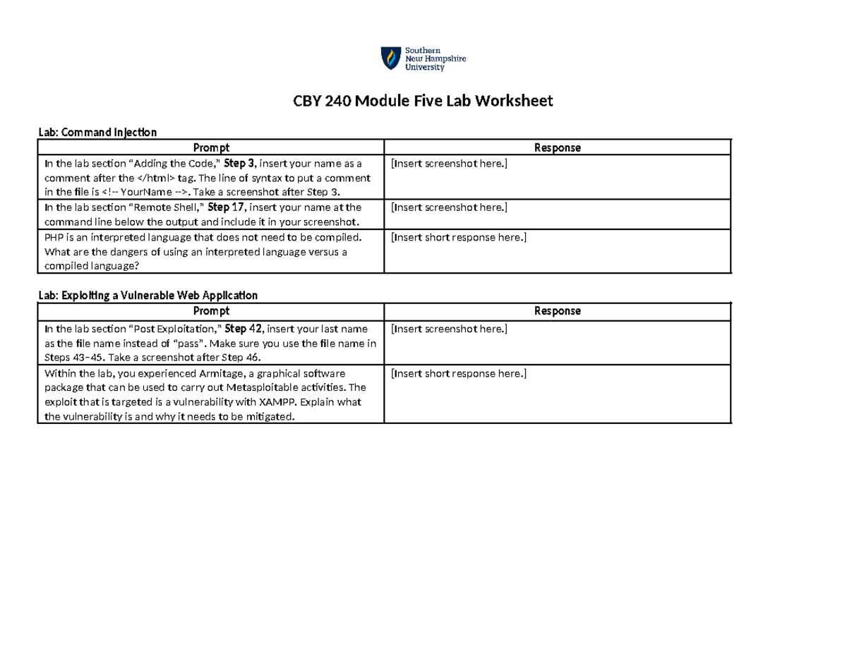 CYB 240 Module Five Lab Worksheet - CBY 240 Module Five Lab Worksheet ...
