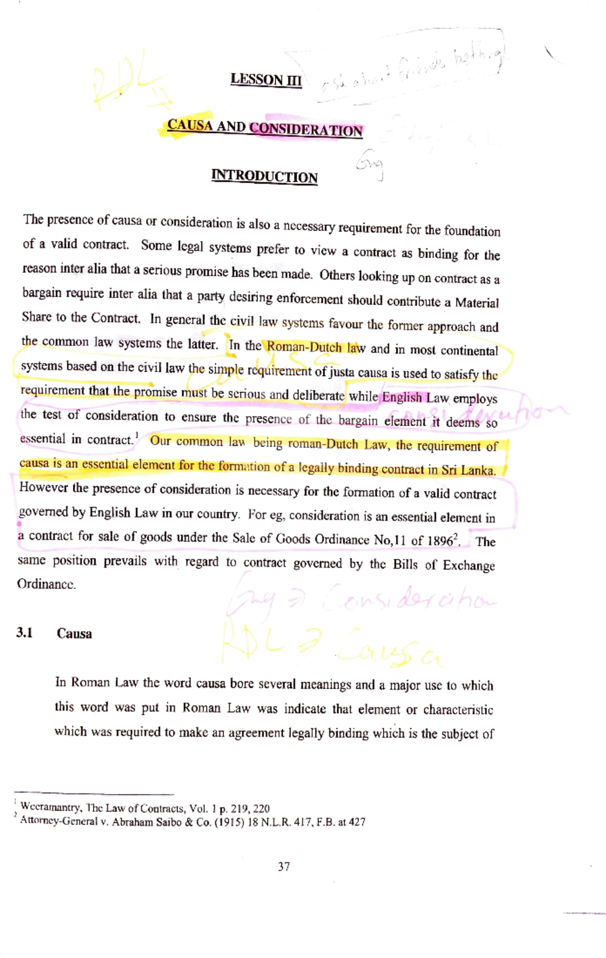 Consideration - Some legal systems prefer to view a contract as binding ...