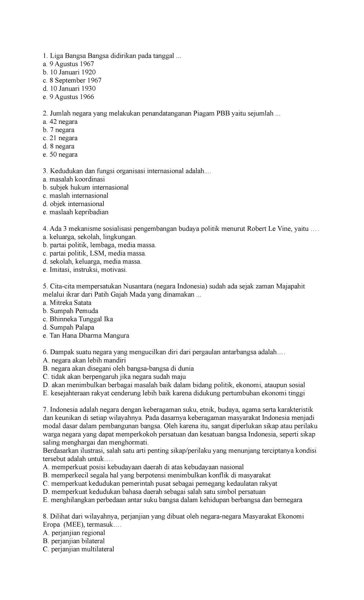 PPKn 4 - Contoh tugas ppkn - Liga Bangsa Bangsa didirikan pada tanggal ...