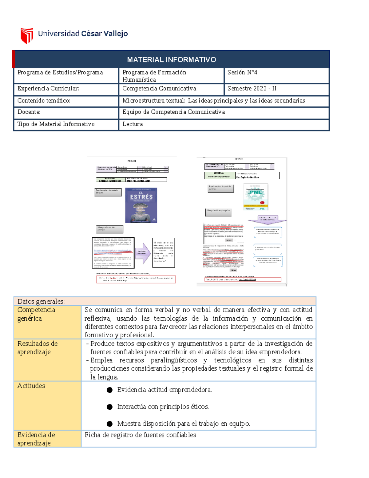 Material informativo - ... - MATERIAL INFORMATIVO Programa de Estudios ...