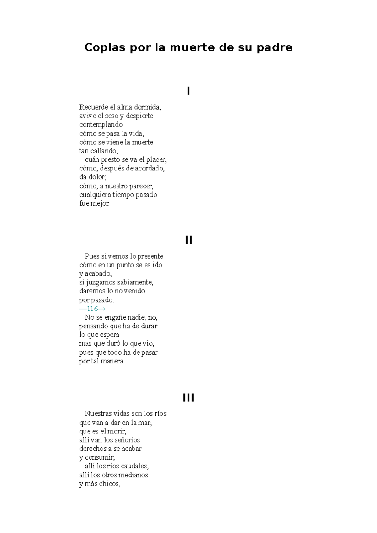 Coplas por la muerte de su padre - Biblioteca Cervantes - Coplas por la ...