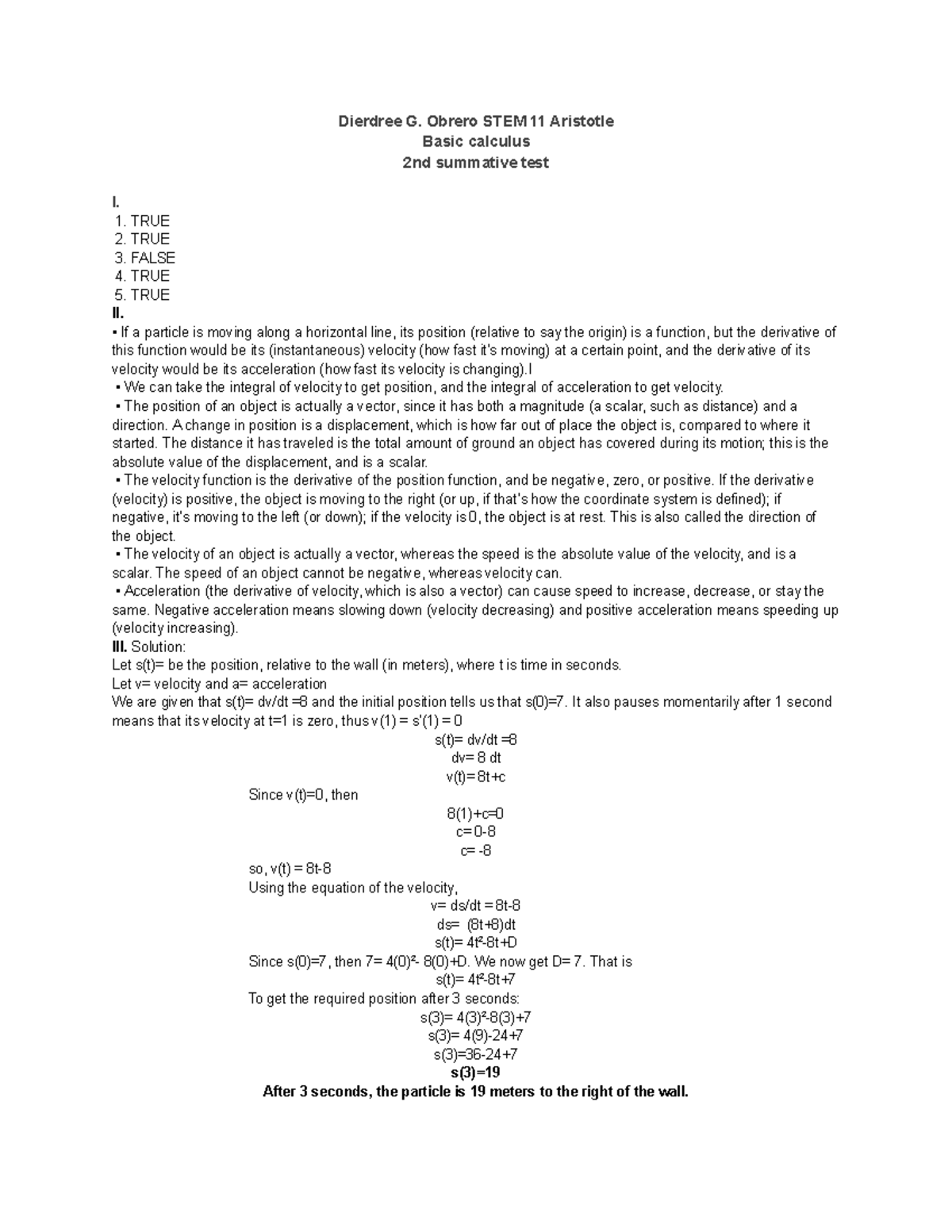 Basic calculus module 1 quarter 4 - BS Hospitality Management - Studocu