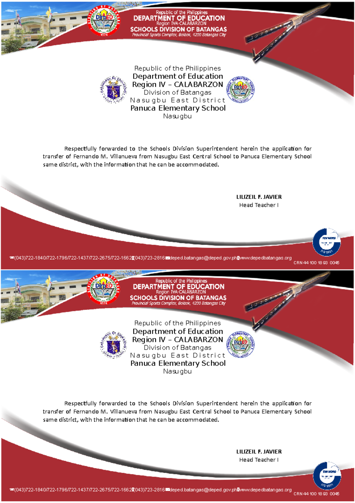 Endorsement-Letter - editable - Republic of the Philippines Department ...