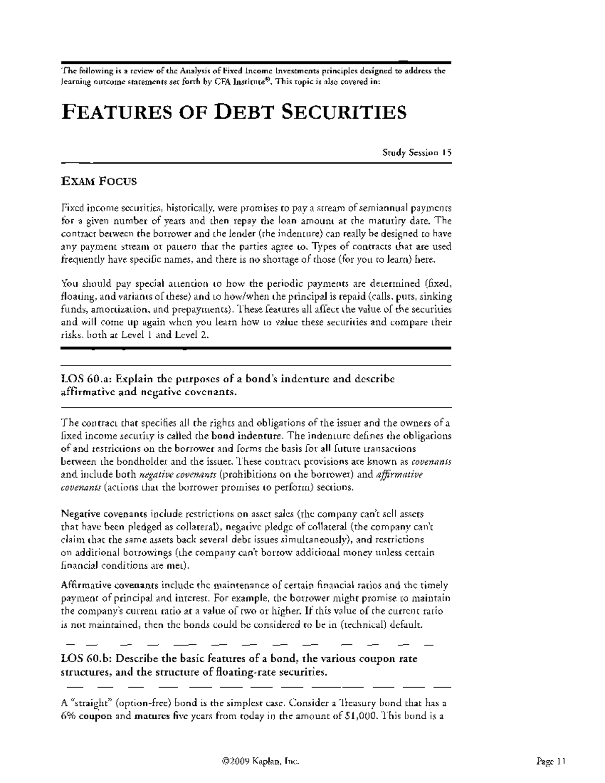 Fixed Income Reading 1 - hnkljbkljkljkl - Finance - Studocu