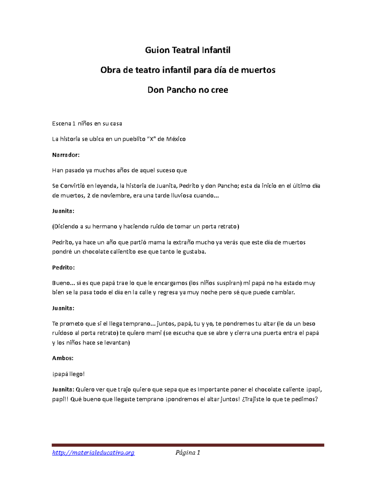 Guion Teatral Infantil ME 2 - Guion Teatral Infantil Obra de teatro ...