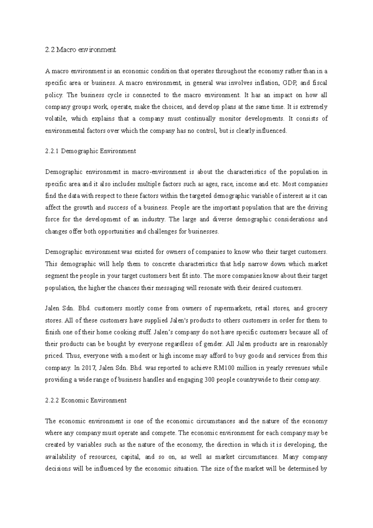 Macro environment (3 isi ) - 2 Macro environment A macro environment is ...