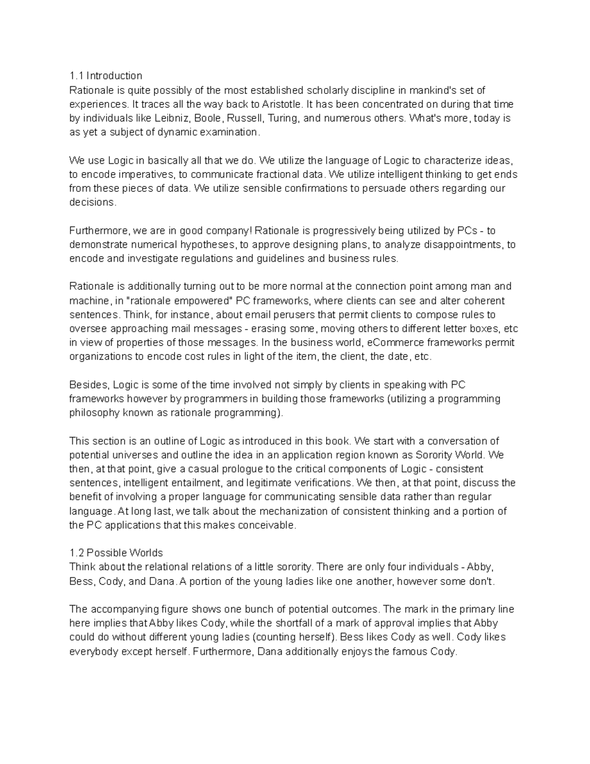 Introduction to Logic Chapter 1 - 1 Introduction Rationale is quite ...