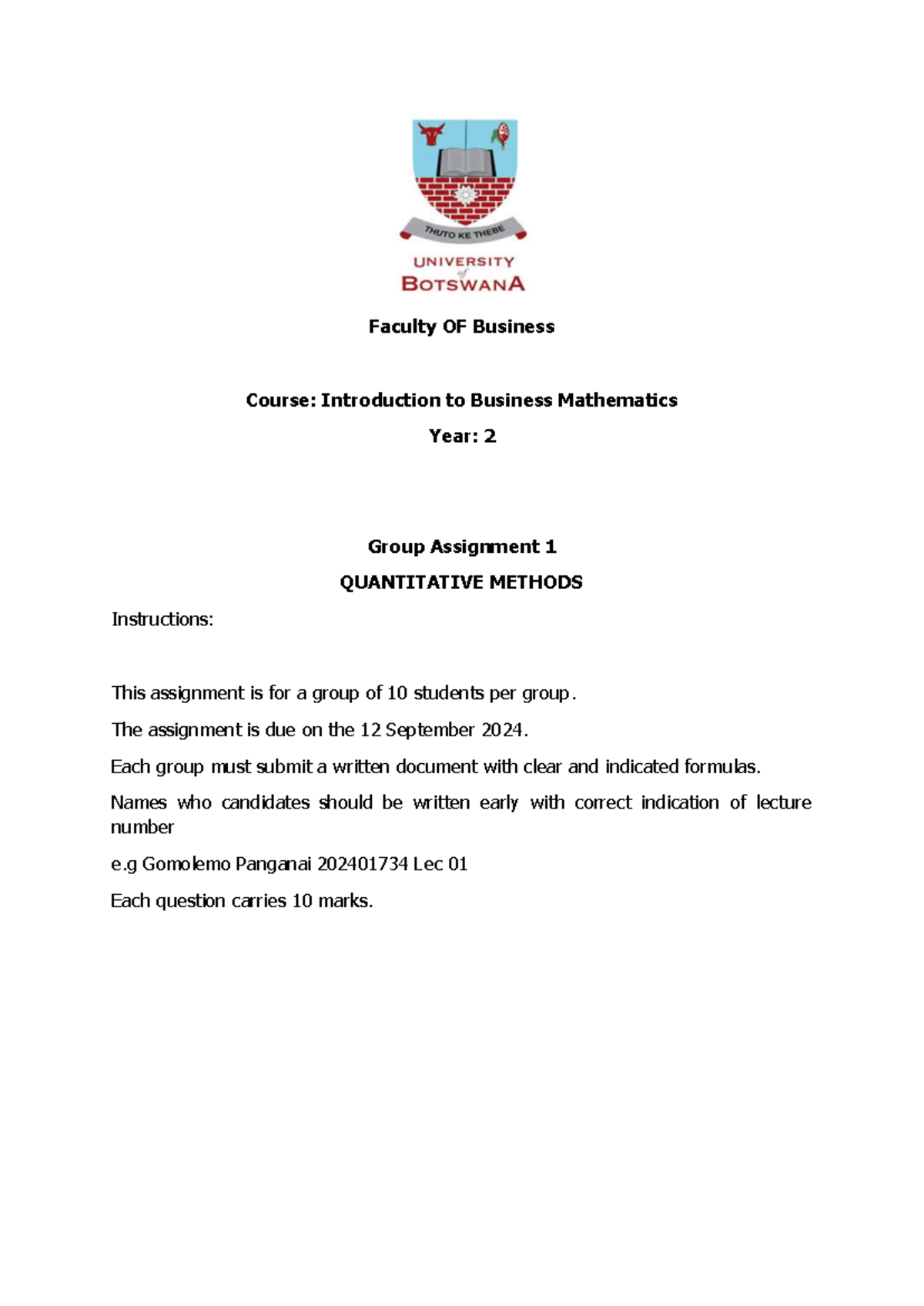 MGT 203 - Mgt203 - Faculty OF Business Course: Introduction to Business ...