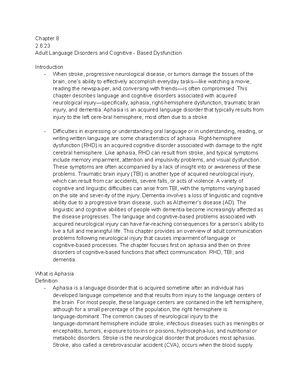 Chapter 8 - Dr. Chapman - Chapter 8 (3) Communications disorders across ...