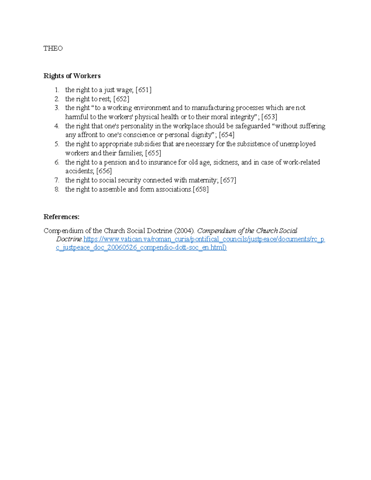 Theo Right of Workers - THEO Rights of Workers the right to a just wage ...