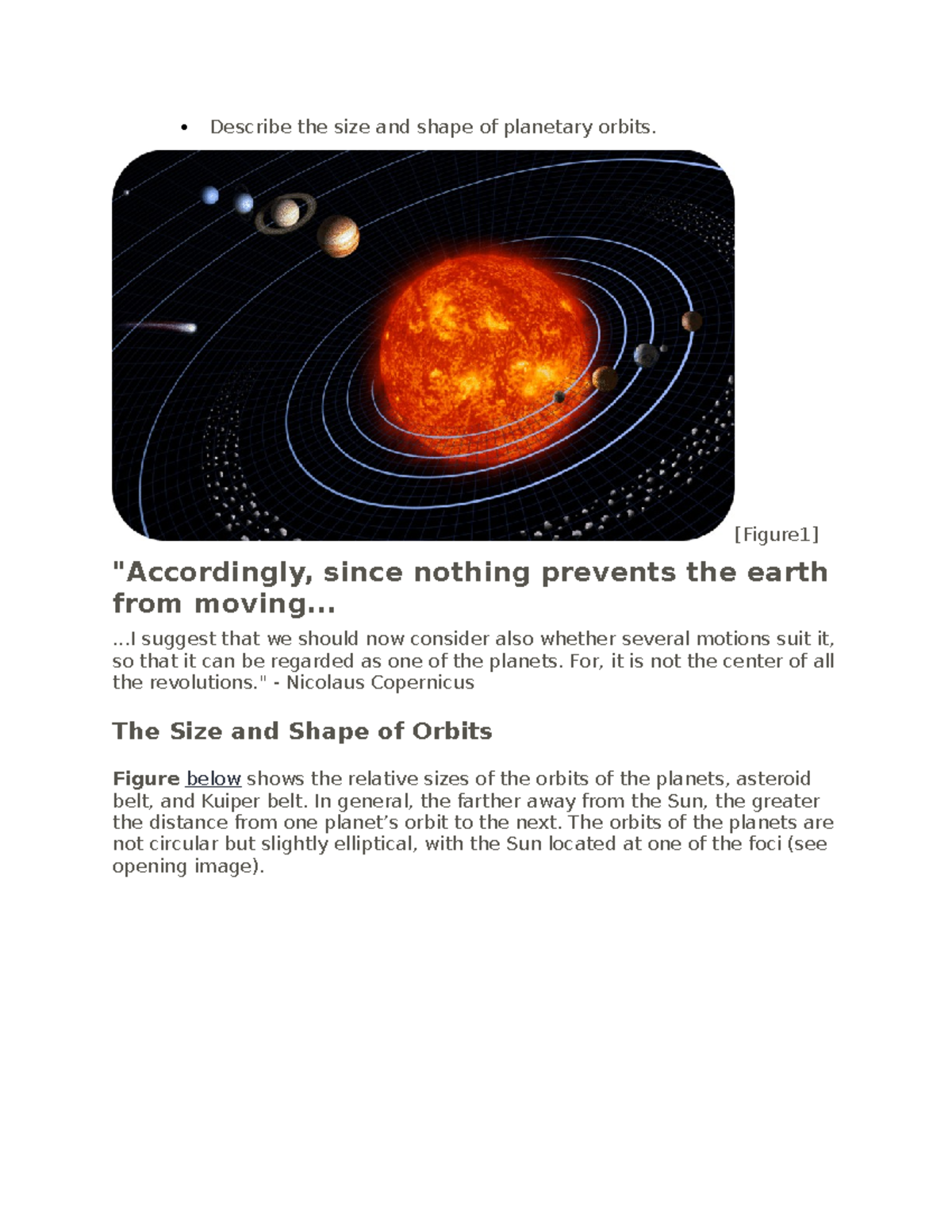 Biology part 138 - notes - Describe the size and shape of planetary ...