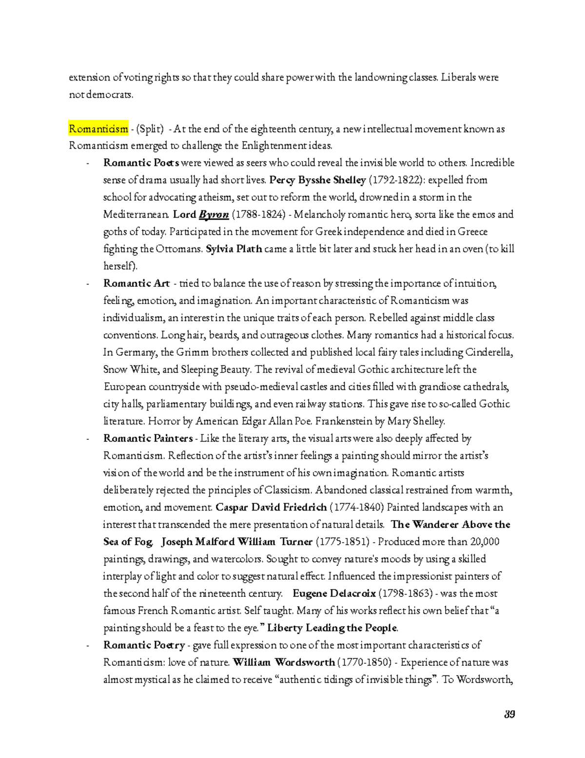39 - Romanticism Art and Poetry. Studies in European History, Arizona ...