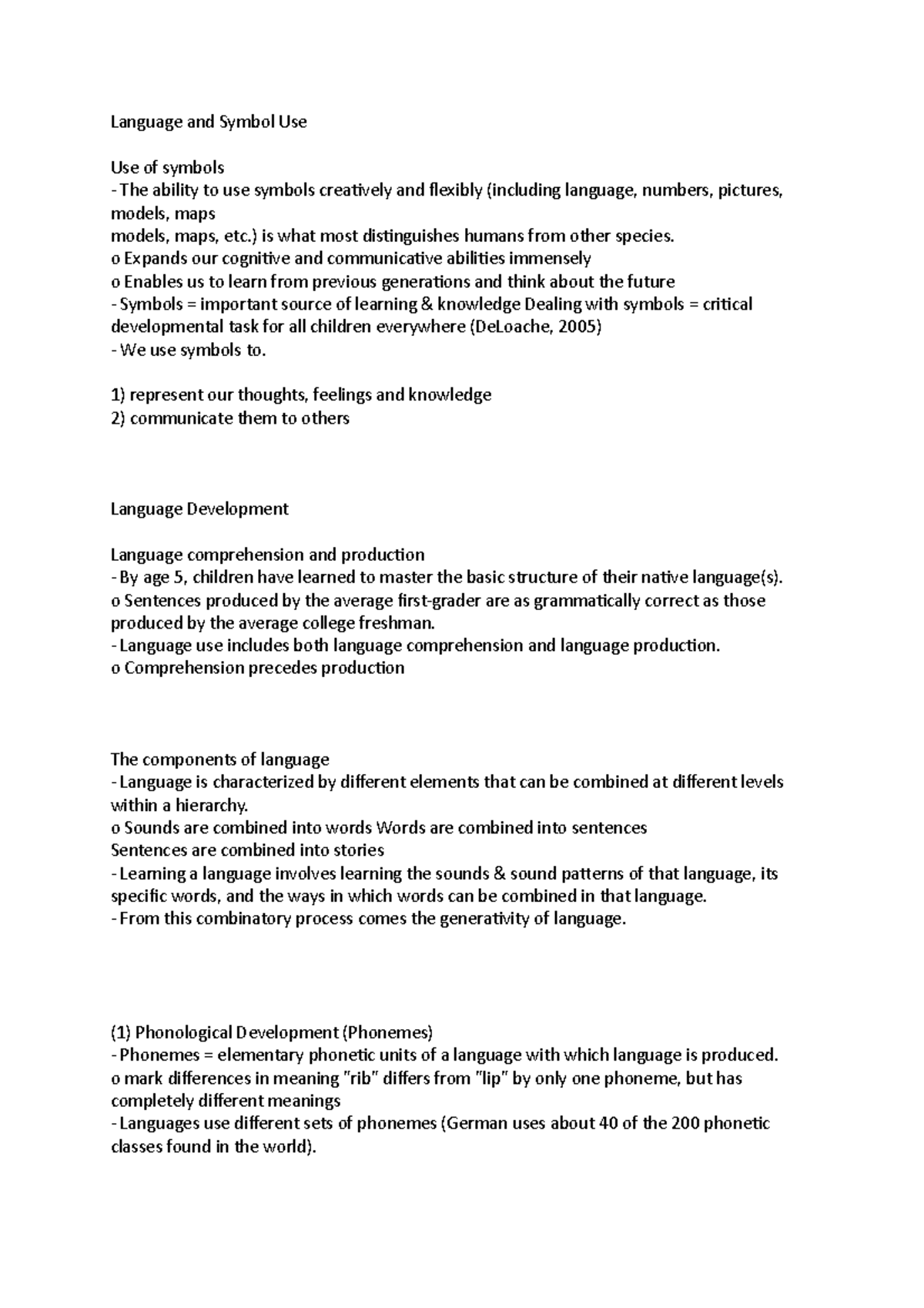 Language and Symbol Use - ) is what most distinguishes humans from ...
