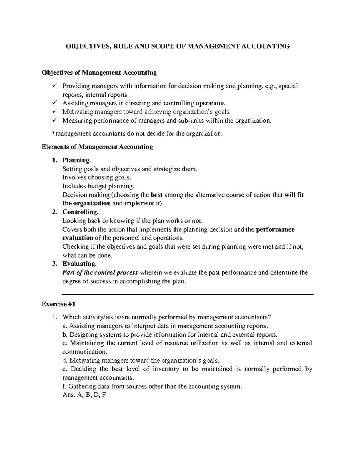 Strategic Management Based On Discussion Objectives Role And Scope