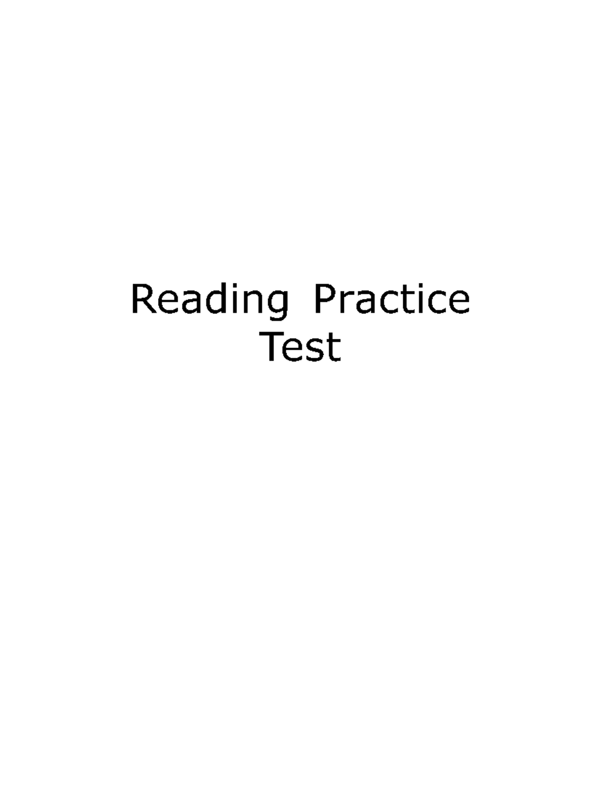 Florida Assessment Preparation Grade 9 - Reading Practice Test Read the ...