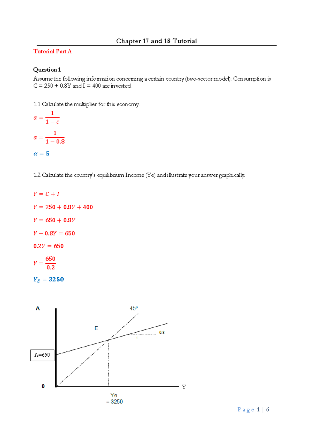 Chapter 17 and 18 Tutorial Calculations - Chapter 17 and 18 Tutorial ...