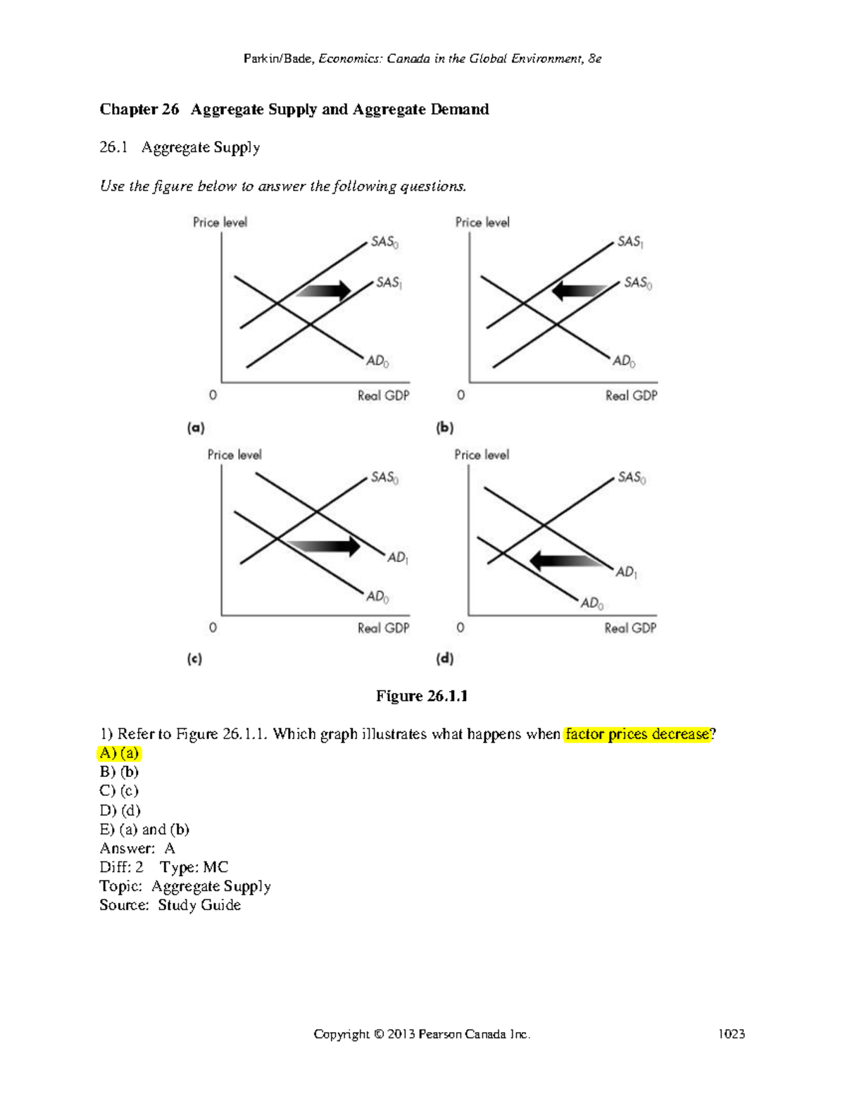 Parkin 8e TIF ch26-2 - Chapter 26 Aggregate Supply and Aggregate Demand ...