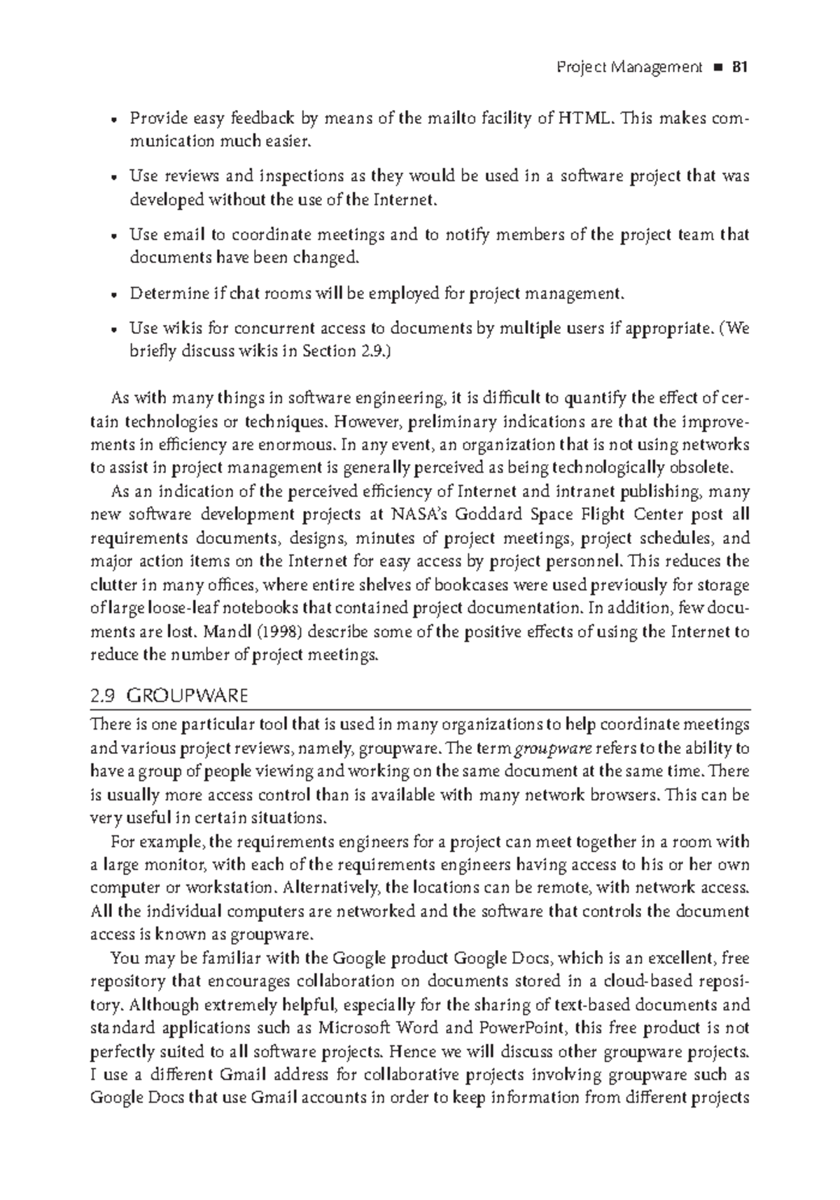 Introduction to software engineering - Project Management 81 Provide ...