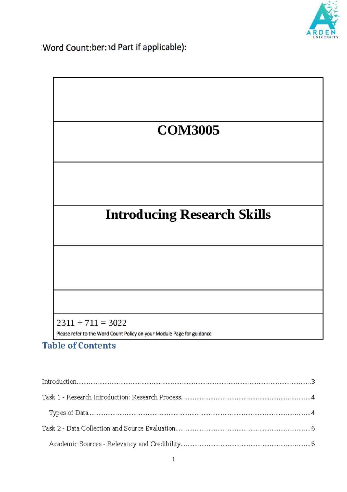 1111 - Table of Contents - Studocu