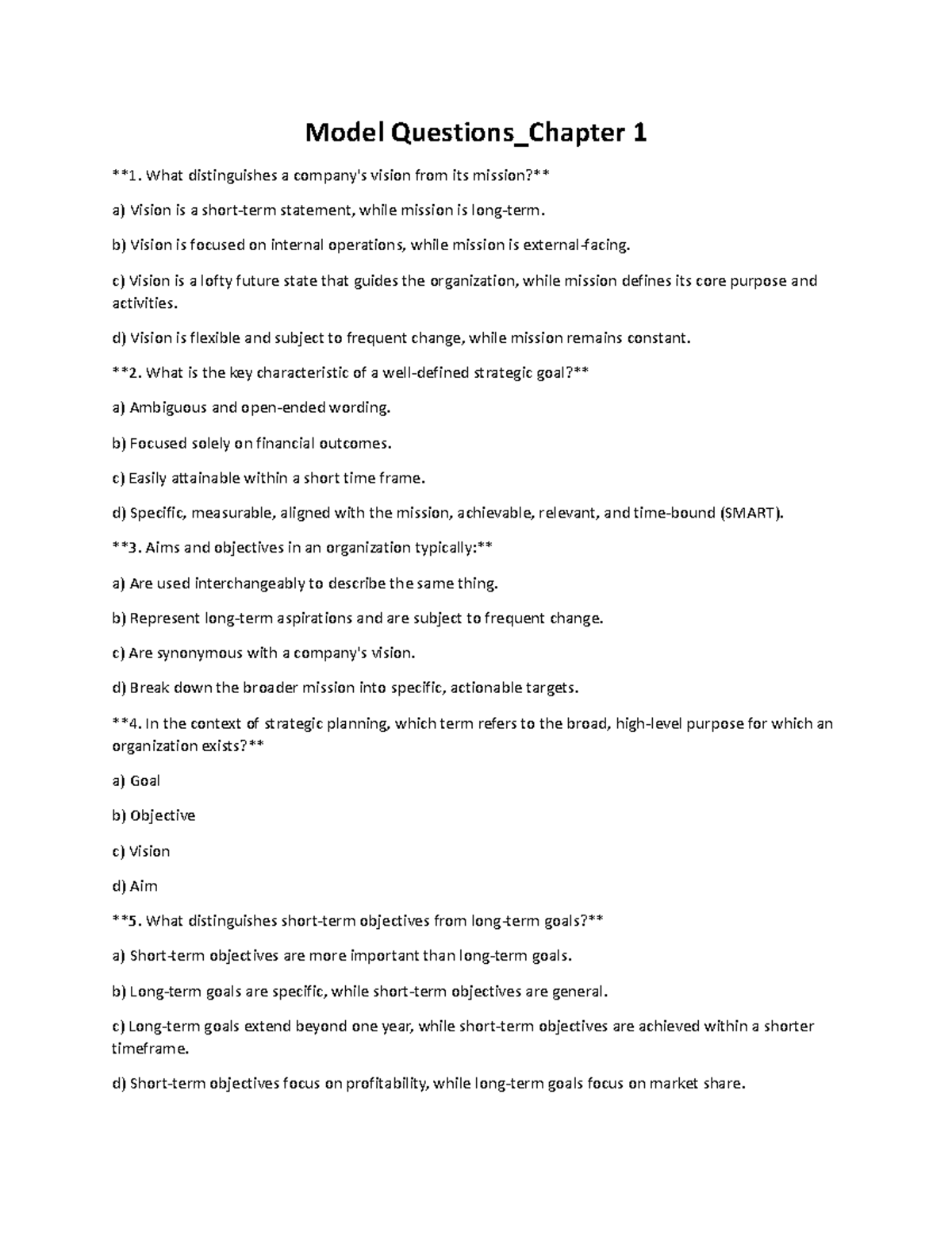 MCQ questions 2 Chapter 1 - Model Questions_Chapter 1 1. What ...