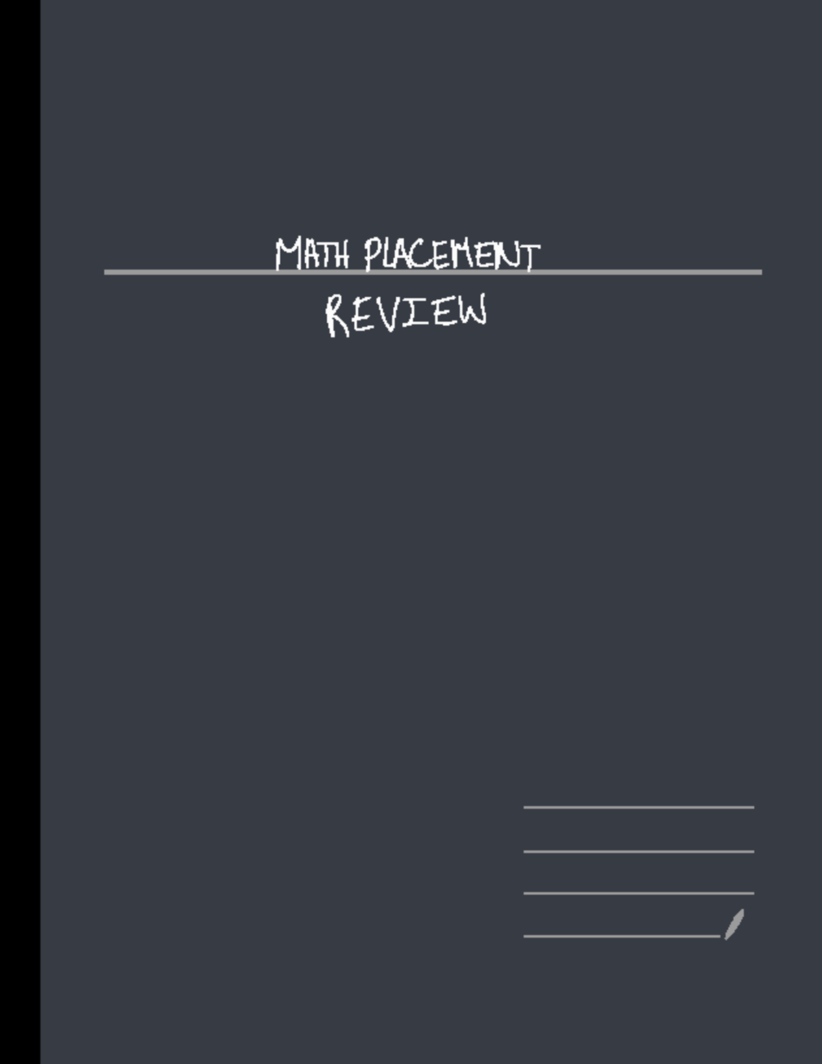 Math Placement Test Review - MATH PLACEMENT REVIEW ( Number Do divisor ...