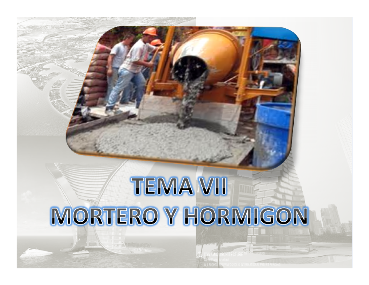 Mortero y Hormigón - Materiales Y Met De Const I - 1. COMPOSCION DEL ...